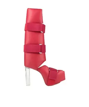 Rick Owens Plain Colour Boots - Red