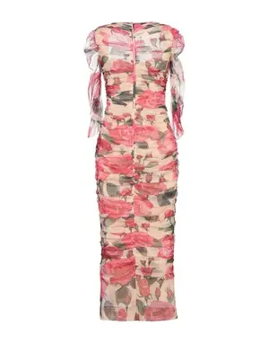 Dolce & Gabbana Floral Tulle Short-sleeve Dress