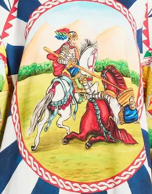 Dolce & Gabbana Printed Fleece Crewneck Sweatshirt