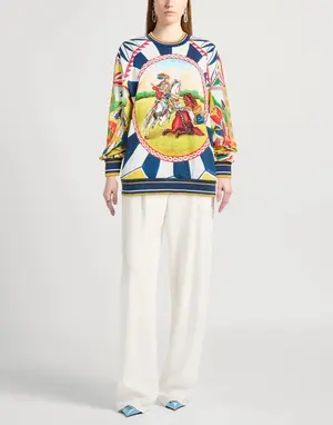 Dolce & Gabbana Printed Fleece Crewneck Sweatshirt