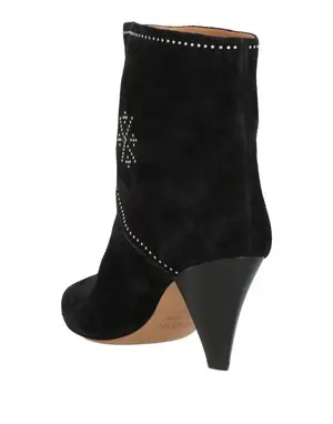 Isabel Marant Étoile Suede Studded Pointed Toe Cone Heel Ankle Boots