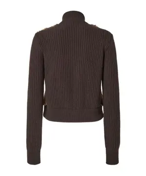 Fendi Chevron Mink And Cashmere Bomber Jacket