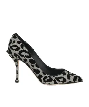 Dolce & Gabbana Leopard Print Pointed-toe Stilettos - Black
