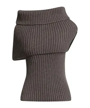RICK OWENS Sleeveless High-neck Knit Sweater