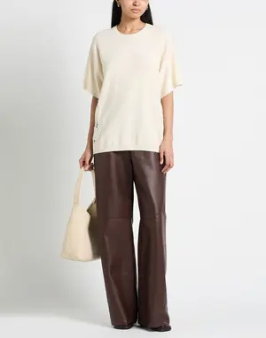 Chloé Minimalist Solid Color Knitted Short Sleeve
