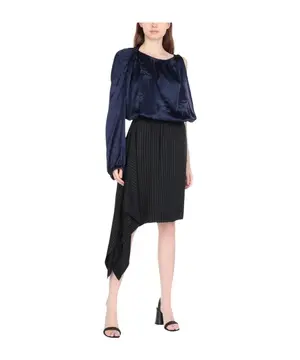 MAISON MARGIELA Sleeveless Two-tone Satin Dress - Black