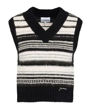 GANNI Sleeveless Jumper - Black