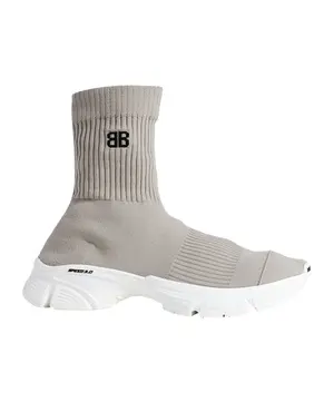 Balenciaga Knitted Sock Shoes - Gray