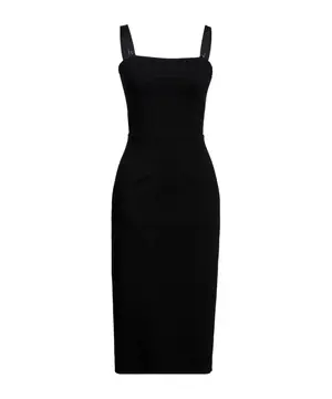 Dolce & Gabbana Solid Color Sleeveless Slim-fit Dress - Black