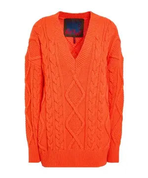 MAXCO. Cable-knit Jumper - Orange