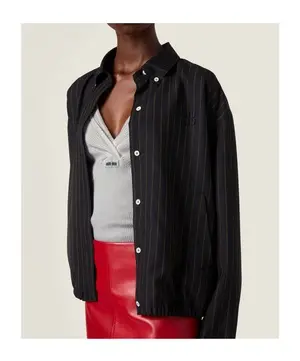 Miu Miu Pinstriped Blouson Jacket - No