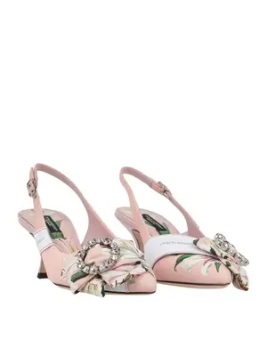 Dolce & Gabbana Floral Print High Heels With Crystal Embellishment