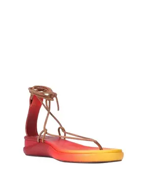 Chloé Strappy Lace-up Thong Sandals