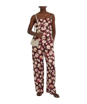 Rabanne Floral-print Silk Blouse With Metal Detail