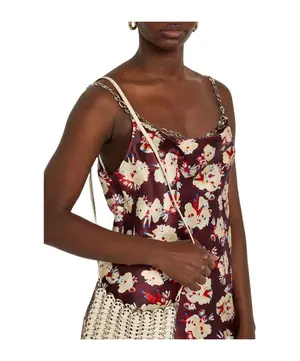Rabanne Floral-print Silk Blouse With Metal Detail