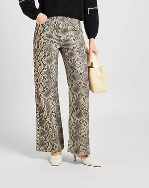 Max & Co. Snake Print Wide-leg Jeans
