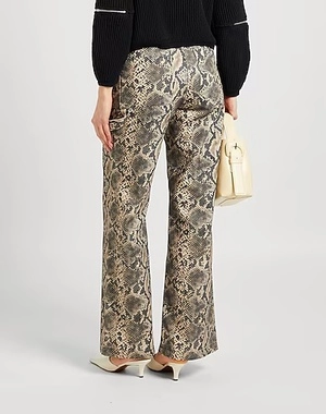 Max & Co. Snake Print Wide-leg Jeans