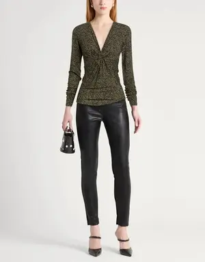 Isabel Marant Étoile Long Sleeve V-neck Top With Knot Detail - Black
