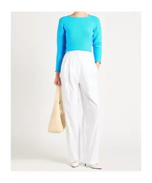 Sportmax Wide-leg Poplin Trousers