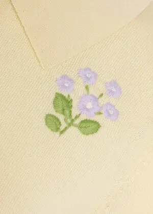 SELF-PORTRAIT Floral-embroidered Wool Cardigan