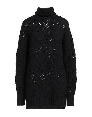 Sportmax Thick Turtleneck Knit Sweater - Black