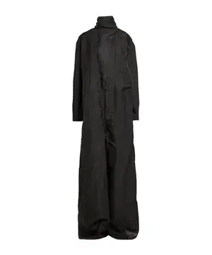 Rick Owens High Neck Long Sleeve Jumpsuit - Black