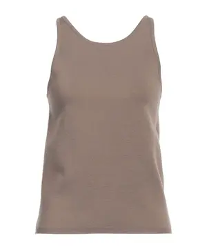 Max Mara Solid Sleeveless Knit Top - Gray