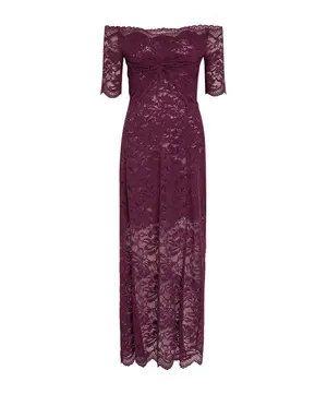 Rabanne Floral Lace Off-the-shoulder Maxi Dress