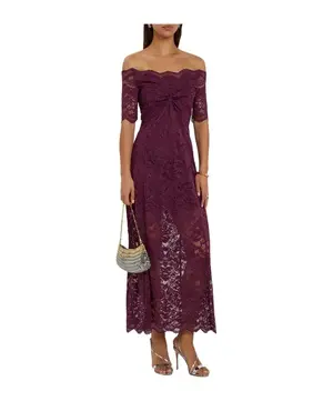 Rabanne Floral Lace Off-the-shoulder Maxi Dress