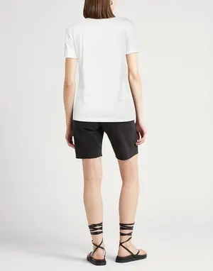 Max Mara Crewneck T-shirt With Crystal Embellishments