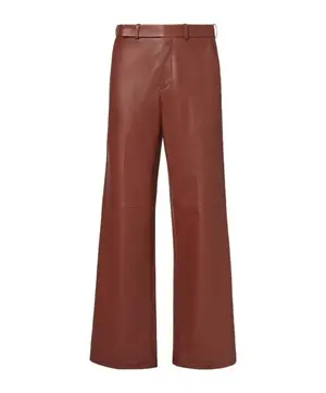 Fendi Pants-rust-colored Nappa Leather Pants - Rust Colored
