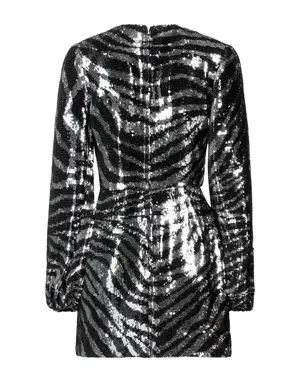 Dolce & Gabbana Sequin V-neck Long Sleeve Dress