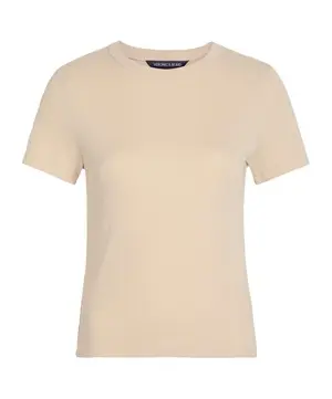 Veronica Beard Pruitt Ribbed Stretch-cotton T-shirt