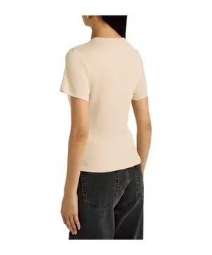 Veronica Beard Pruitt Ribbed Stretch-cotton T-shirt