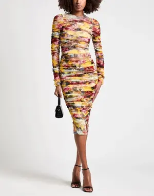 Dolce & Gabbana Multicolor Long Sleeve Bodycon Dress