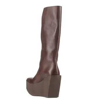 Rick Owens Wedge Sole Leather Boots