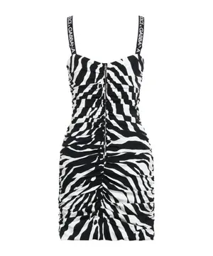 Dolce & Gabbana Zebra-print Crepe Bodycon Dress - Black