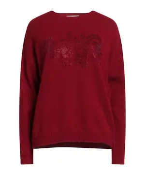 Max Mara Solid Color Long-sleeve Knit Sweater - Red