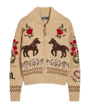 POLO RALPH LAUREN Intarsia Cotton-blend Cardigan