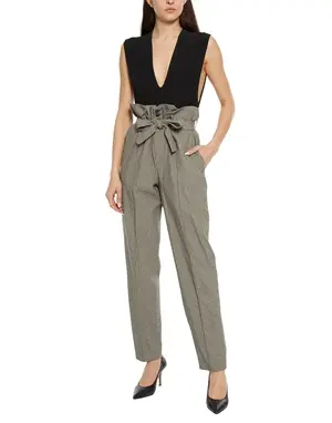 Isabel Marant Étoile Two-tone Belted Paper Bag Waist Trousers
