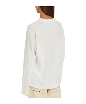 Acne Studios Logo-print Long-sleeve Cotton-blend T-shirt