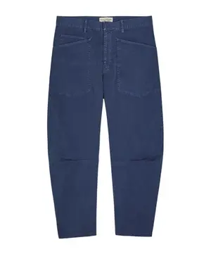 NILI LOTAN Barrel-leg Stretch-cotton Trousers