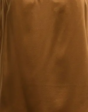 Max Mara Solid Satin Sleeveless Blouse