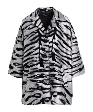 Dolce & Gabbana Zebra Jacquard 3/4 Sleeve Coat