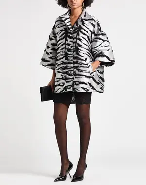 Dolce & Gabbana Zebra Jacquard 3/4 Sleeve Coat