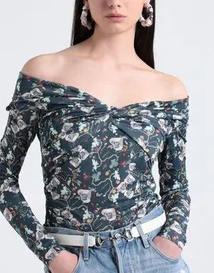 Isabel Marant Étoile Off-the-shoulder Floral Print Long Sleeve Top