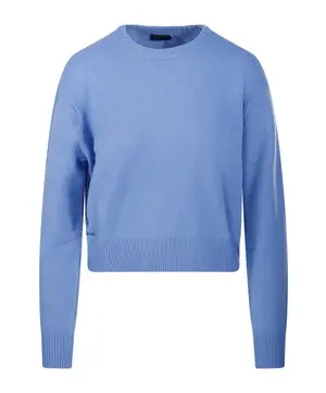 Polo Ralph Lauren Crewneck Cropped Jumper - Blue