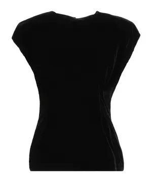 Dolce & Gabbana Minimalist Velvet Short Sleeve - Black