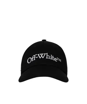 Off-White Logo Embroidered Baseball Cap - Black