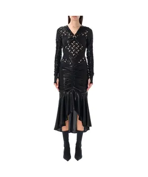 MARINE SERRE Pleated Dress